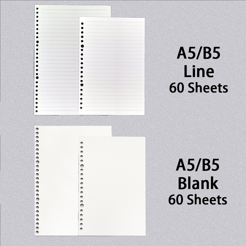 A5/B5 Binder Notebook Refillable Ring Binder Cover Notebook Set Loose ...