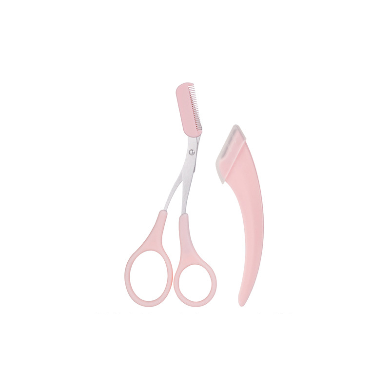 Professional Eyebrow Grooming 2pcs Set Scissors Knife Eyebrow Razor ...