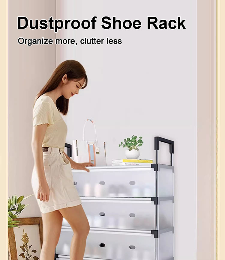 4/5/6/7 Tier Foldable Shoe Rack Organizer Multifunctional Drawer ...