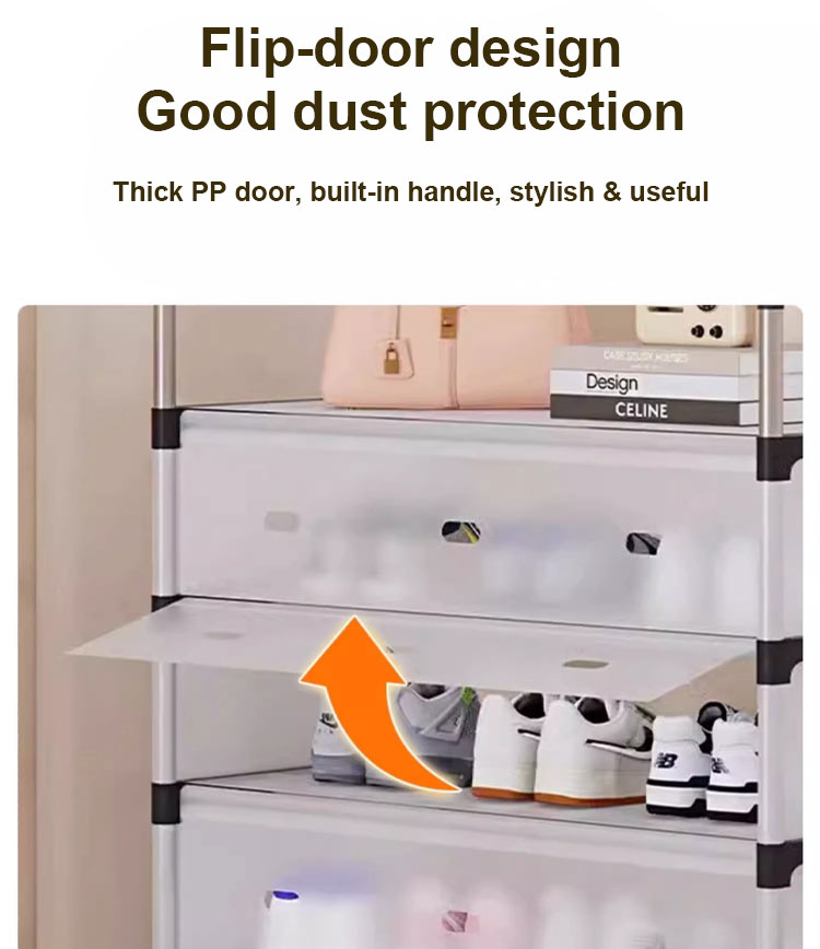 4/5/6/7 Tier Foldable Shoe Rack Organizer Multifunctional Drawer ...