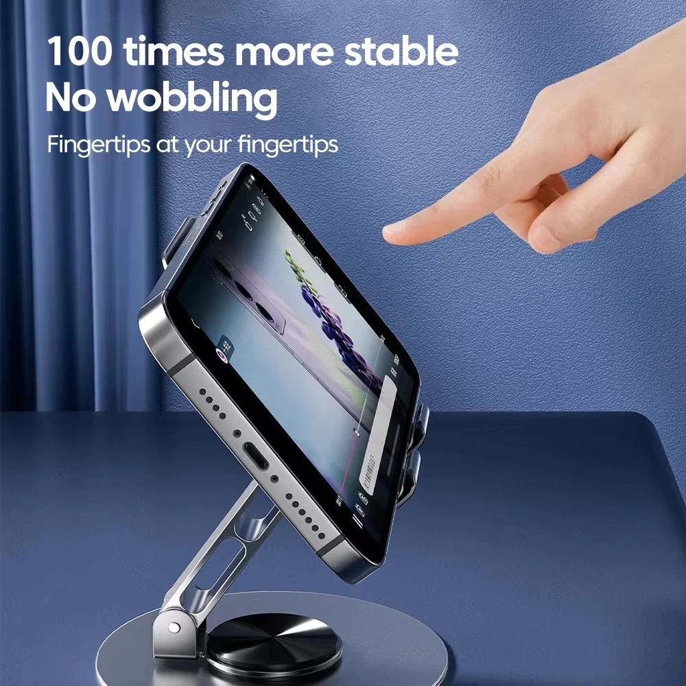Metal Phone Holder 360 ° Rotating Folding Portable Cellphone Grip ...
