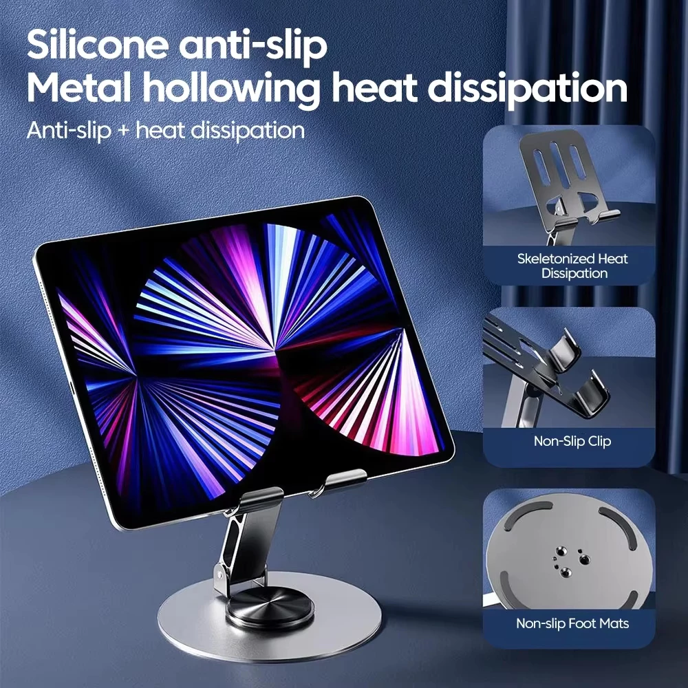 Metal Phone Holder 360 ° Rotating Folding Portable Cellphone Grip ...