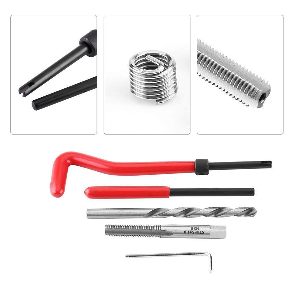 30Pcs Metric Thread Repair Insert Kit M5 M6 M8 M10 M12 M14 Helicoil Car Pro Coil Tool M5 * 0.8 ...