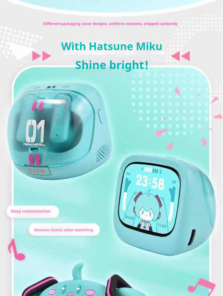 Original BilibiliGoods Hatsune Miku CUBE FACE LCD Touch Screen Real ...