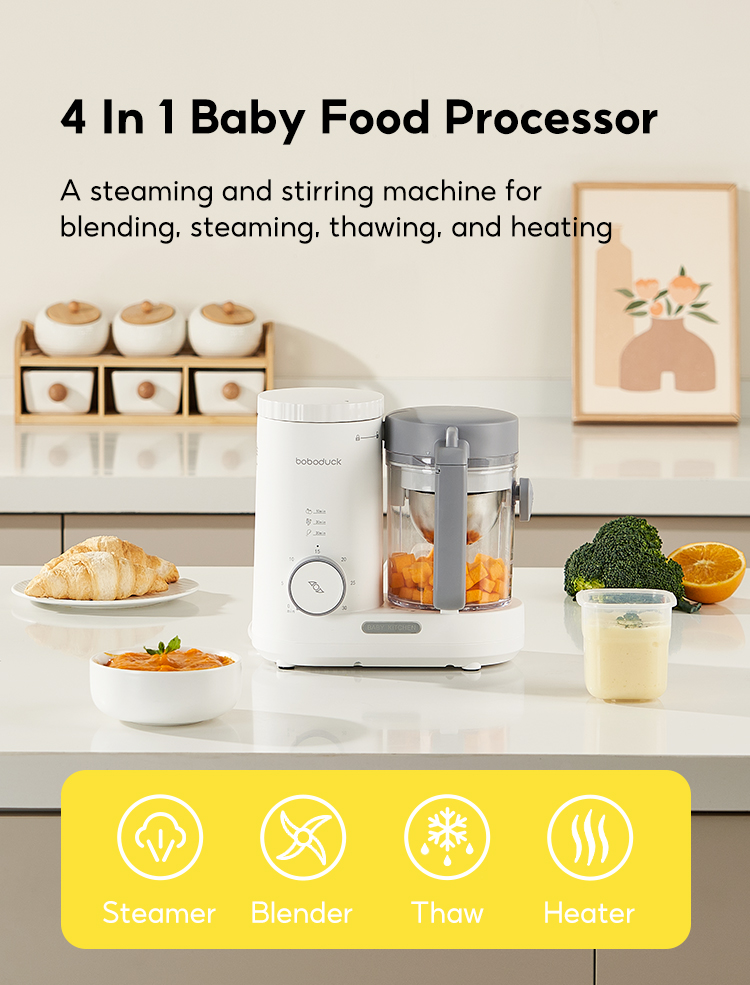 Boboduck 4 in1 Baby Food Processor Maker Blender Grinder Heating ...