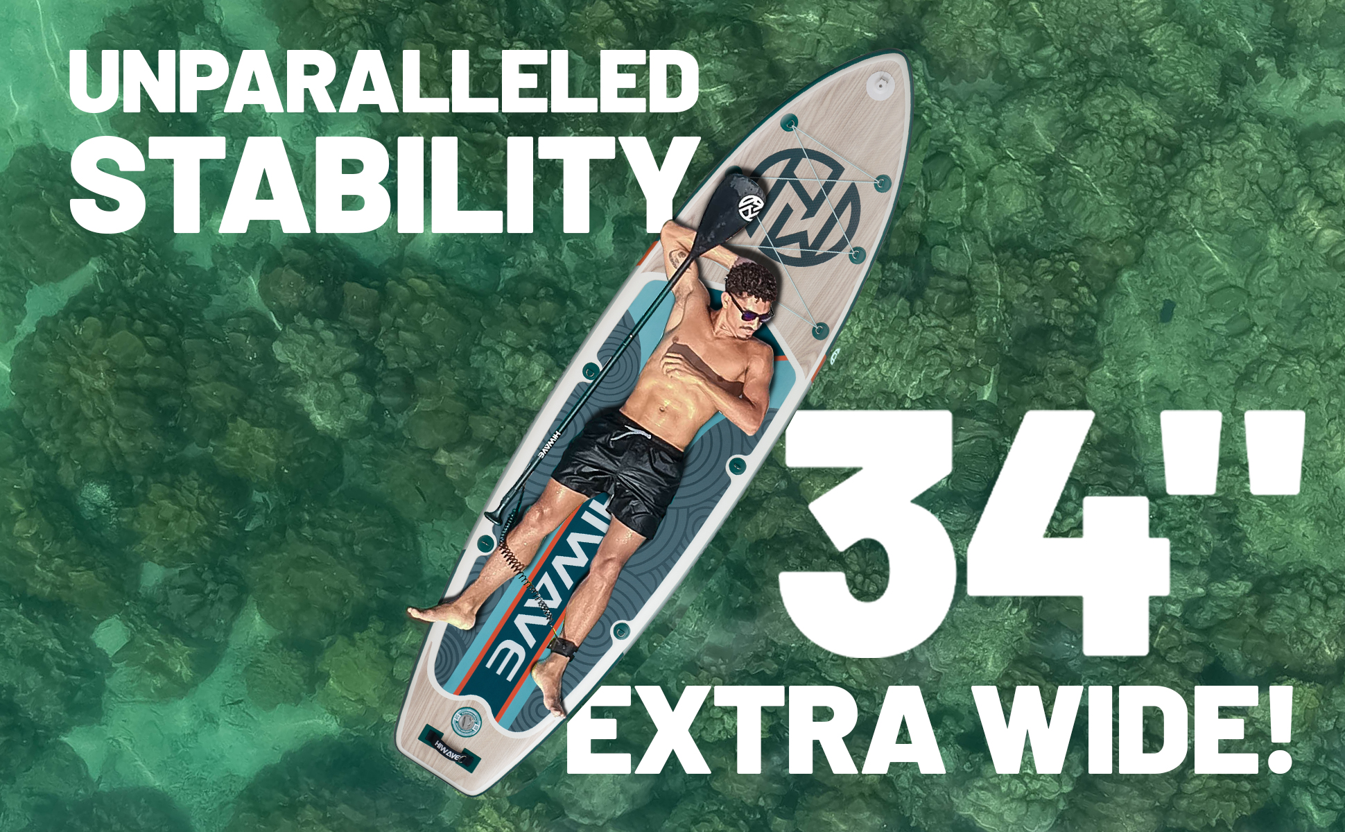 HIWAVE Stand Up Paddle Board 11'*34''*6'' Non-Slip Sub Inflatable ...