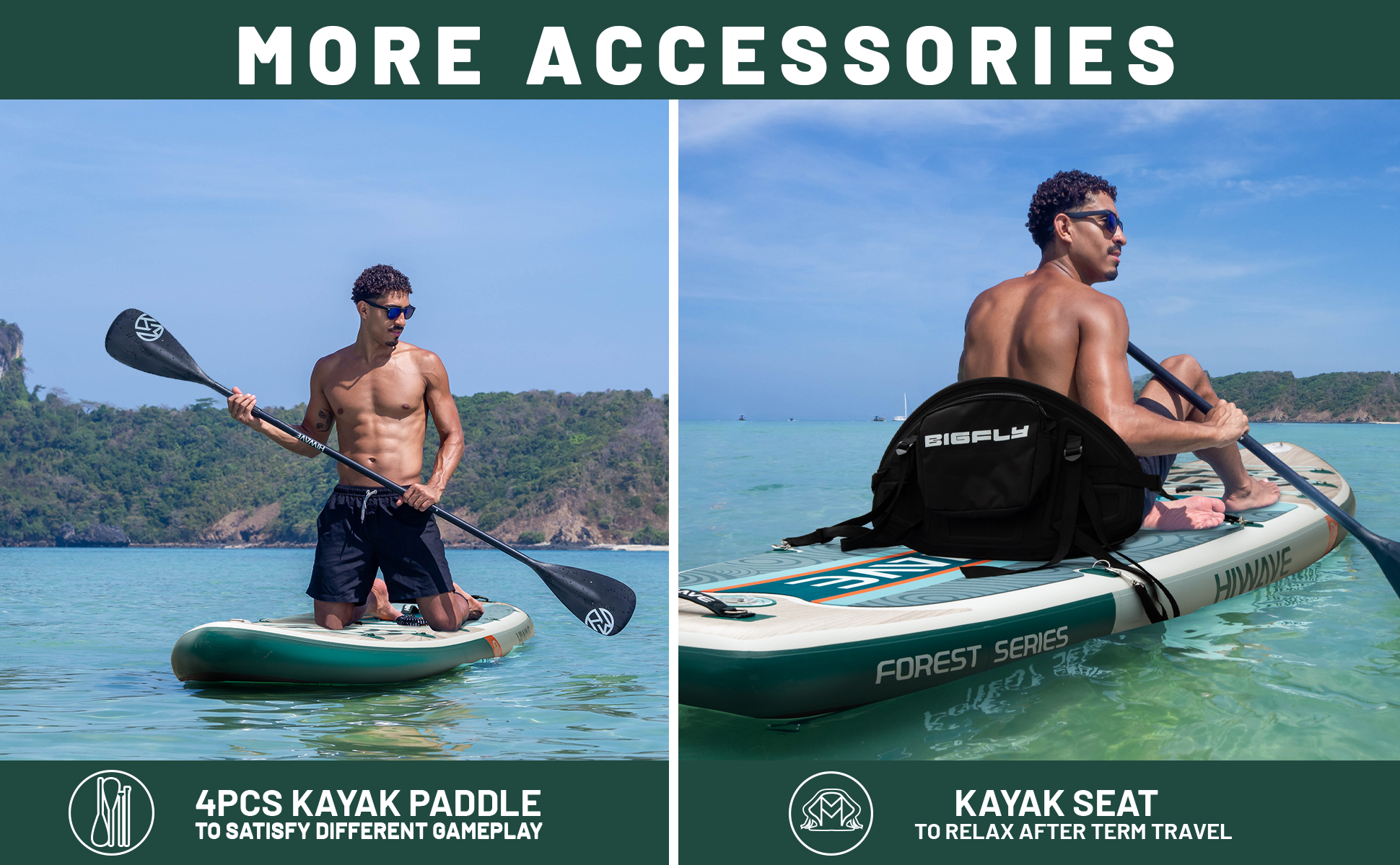 HIWAVE Stand Up Paddle Board 11'*34''*6'' Non-Slip Sub Inflatable ...