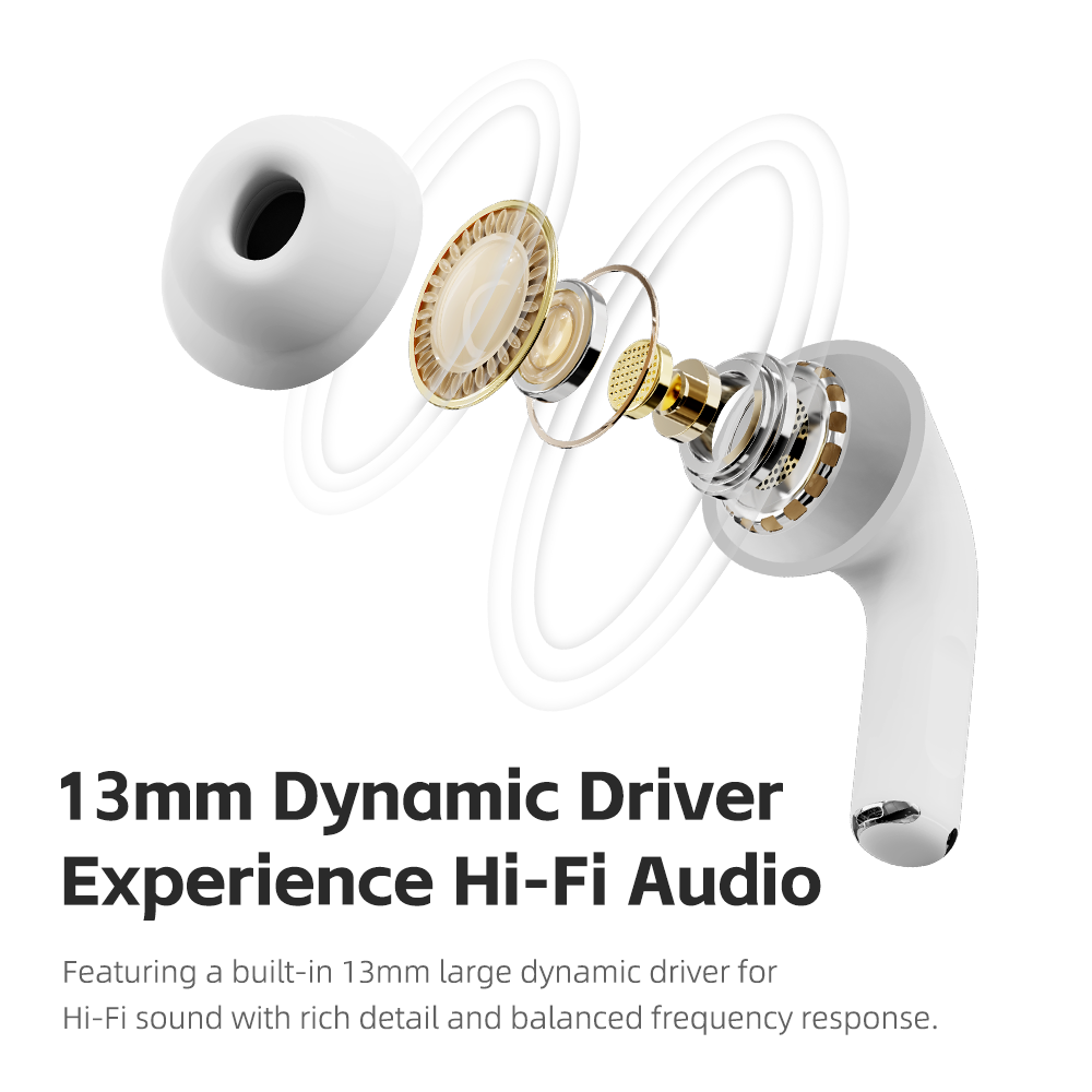 Rock Space S1 Smart Touch Screen TWS Bluetooth Earphones Bluetooth 5.4 ...