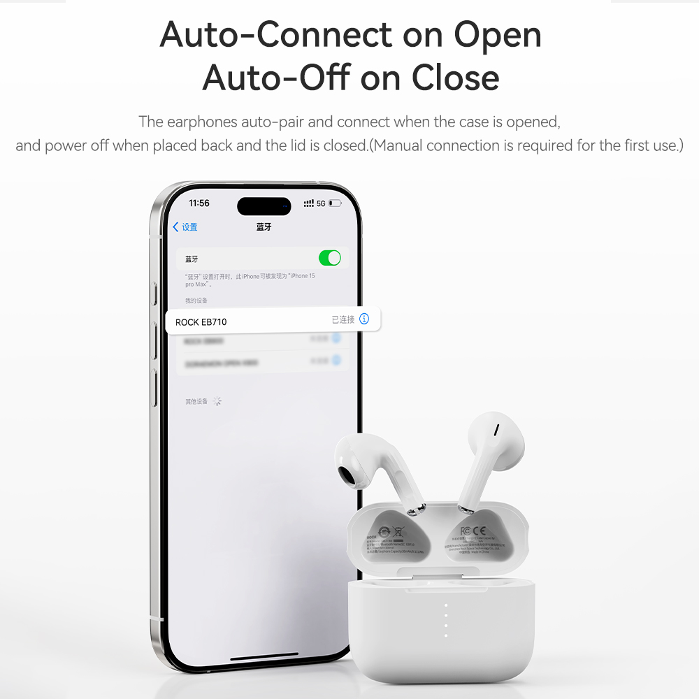Rock Space EB710 Bluetooth 5.3 Earphones True Wireless Stereo Earbuds ...
