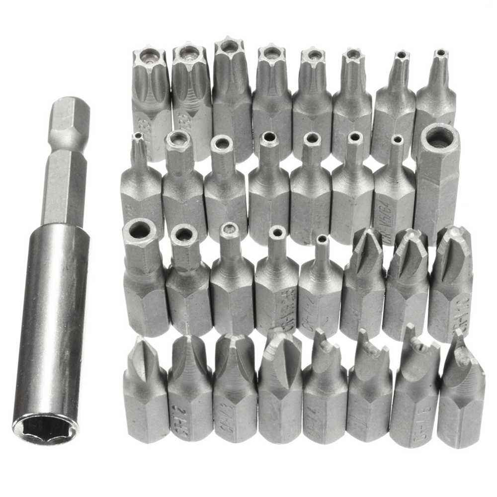[Fast delivery]33pcs Tamper Proof CRV6150 Torx Hex Star Bit Set with ...