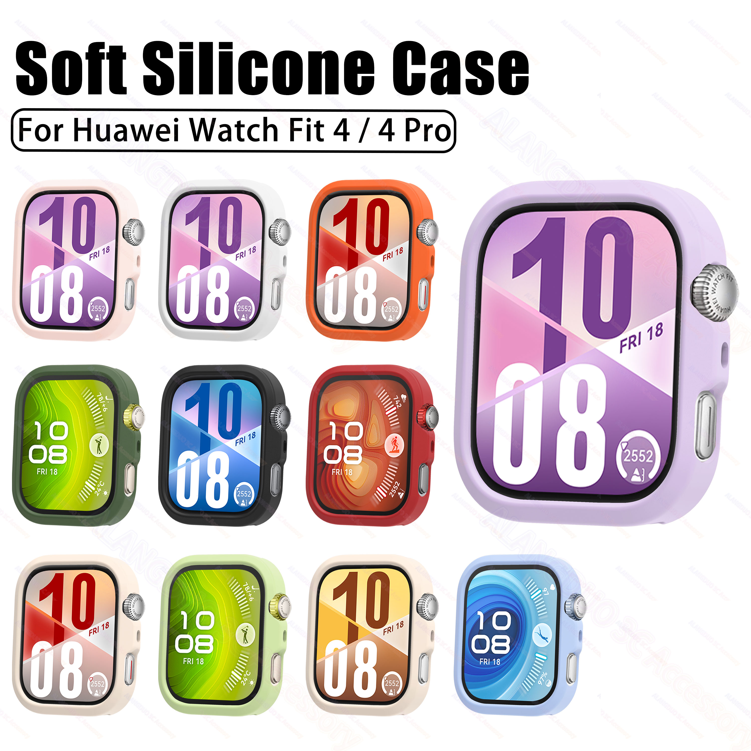 Huawei Watch Fit 4 Pro Silicone Case Hollow Screen Protector Soft ...