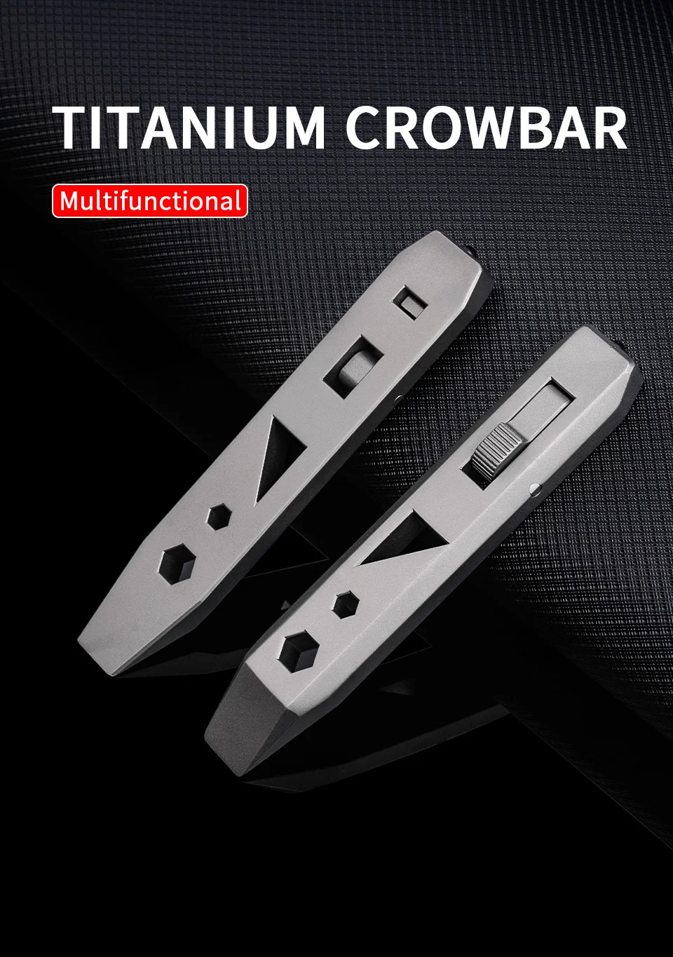 CNEDC Titanium Alloy Pry Bar Screwdriver Crowbar Bottle Opener Crowbar ...