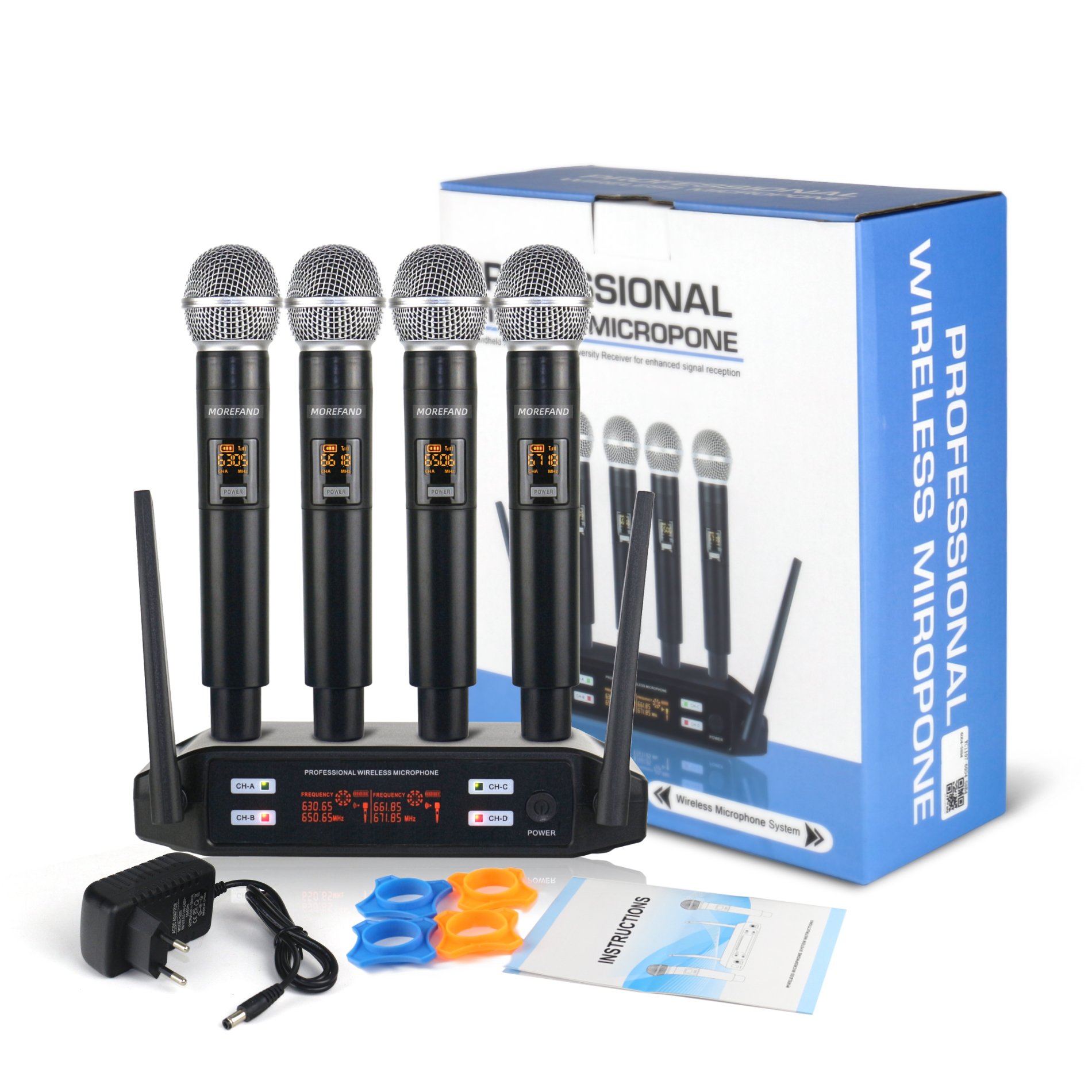6004-58B4 Microphone, wireless microphone, 80-meter receiving distance ...