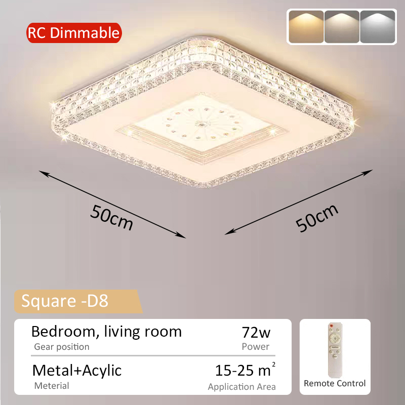 Nordic living room ceiling light bedroom LED acrylic Tri color ...