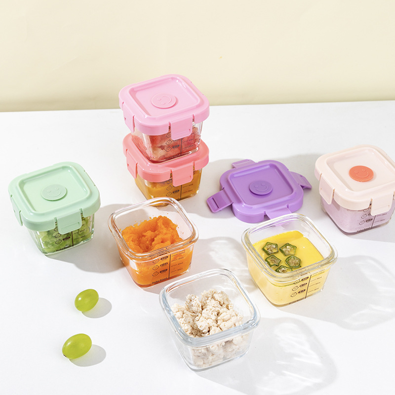 【3Pcs】3 in 1 Portable Baby Glass Food Box Storage Freezer And Heat ...