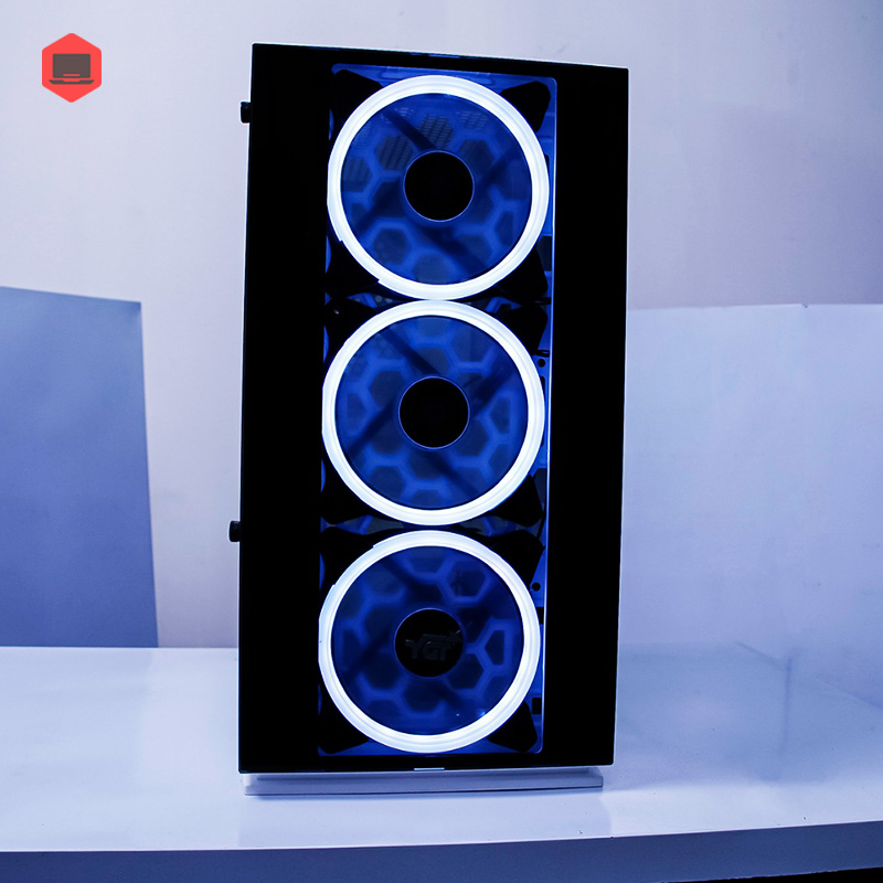 YGT Gaming PC Case With Tempered Glass Mid-Tower Micro ATX Computer ...