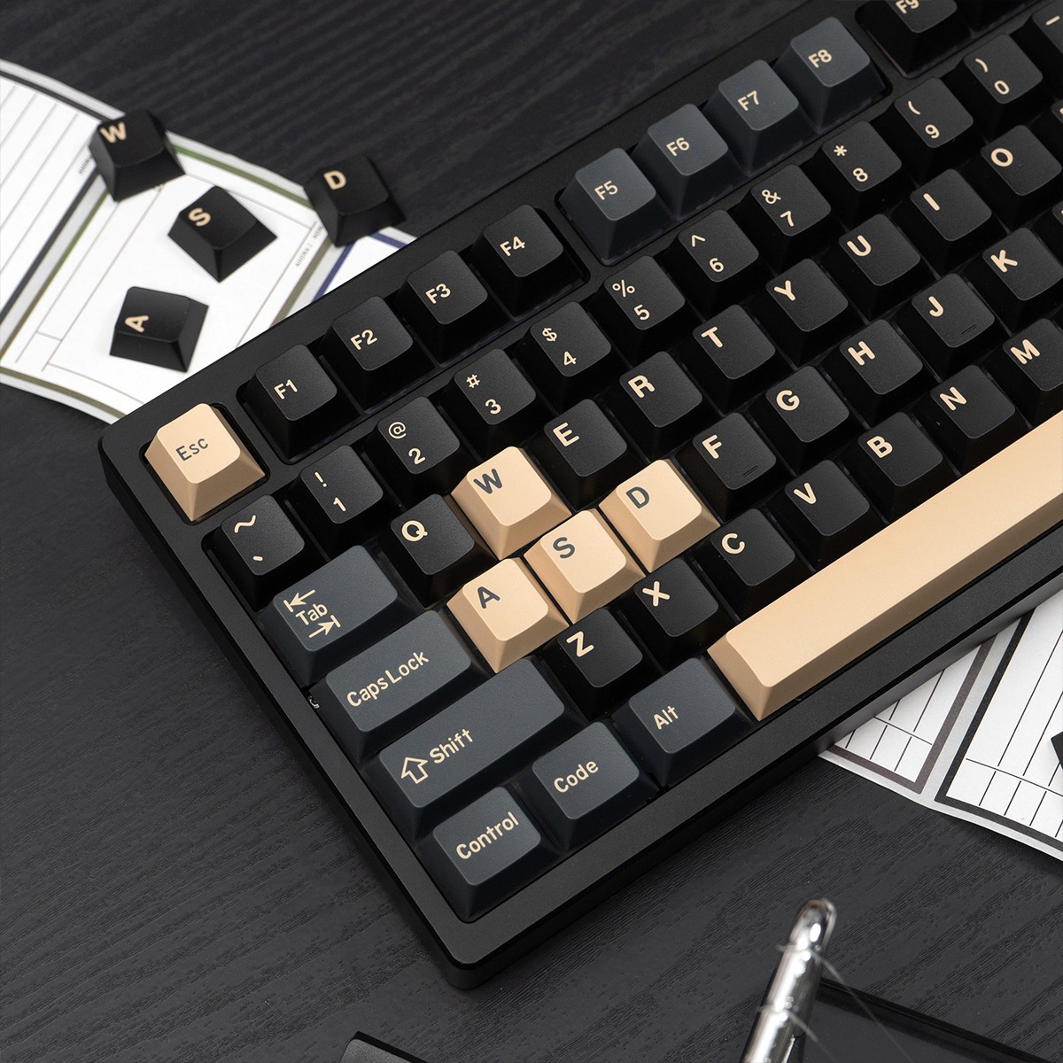 -LW- TapTempo CHERRY Profile Mechanical Keyboard Currency PBT ...