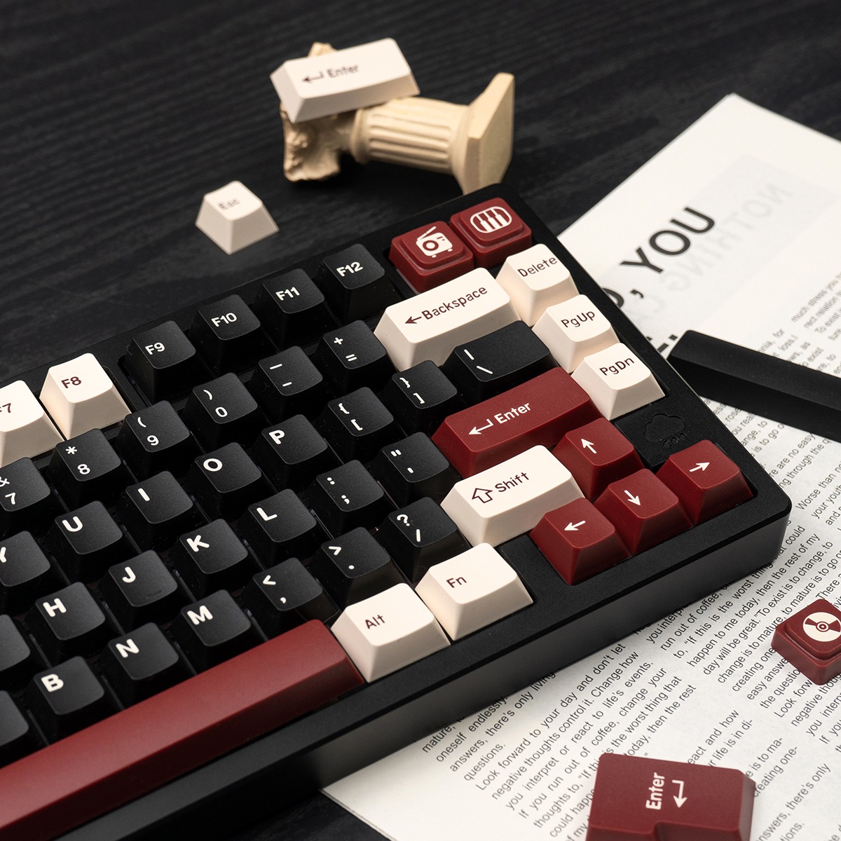 -LW- TapTempo CHERRY Profile Mechanical Keyboard Currency PBT ...