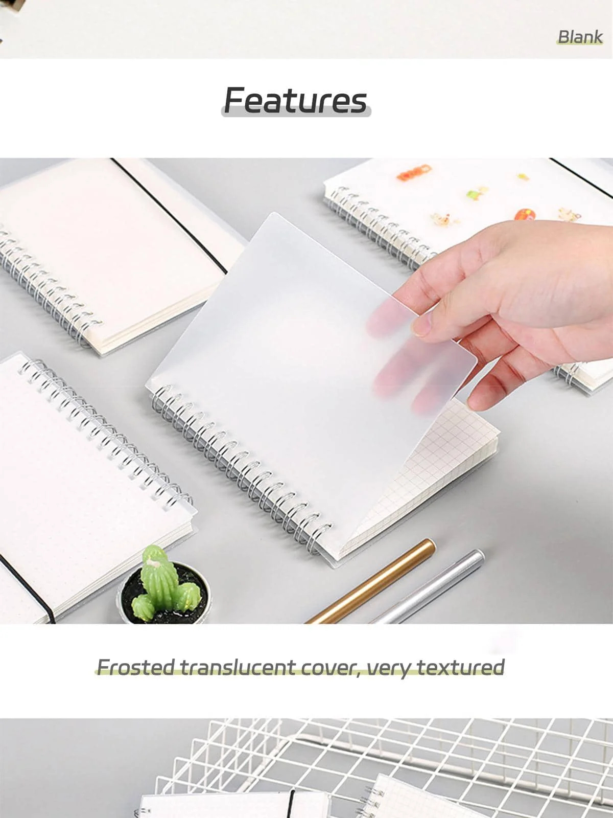 A6/A5/B5 Transparent Cover Loose Leaf Notebook – Grid/Dot/Wired, Eye ...
