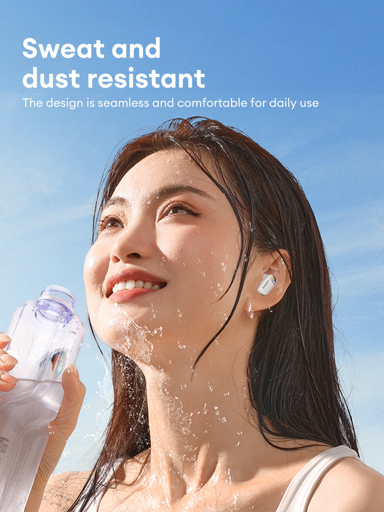 PHILIPS TAT2169 Wireless Bluetooth Earphone Super Battery Life AI Noise ...