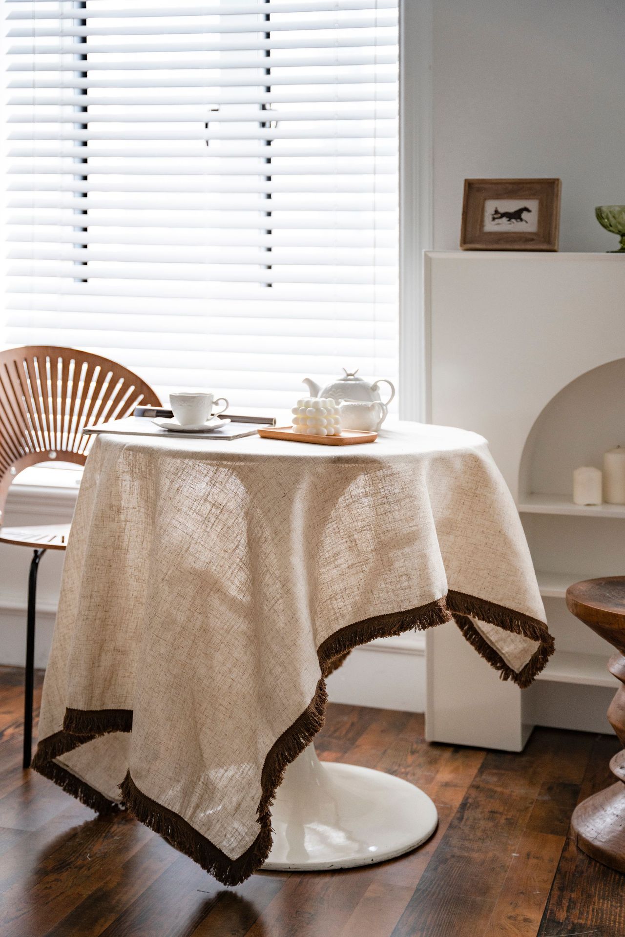 Japanese Style Dinning Table Mat with Tassel Rectangle Table Clothes ...