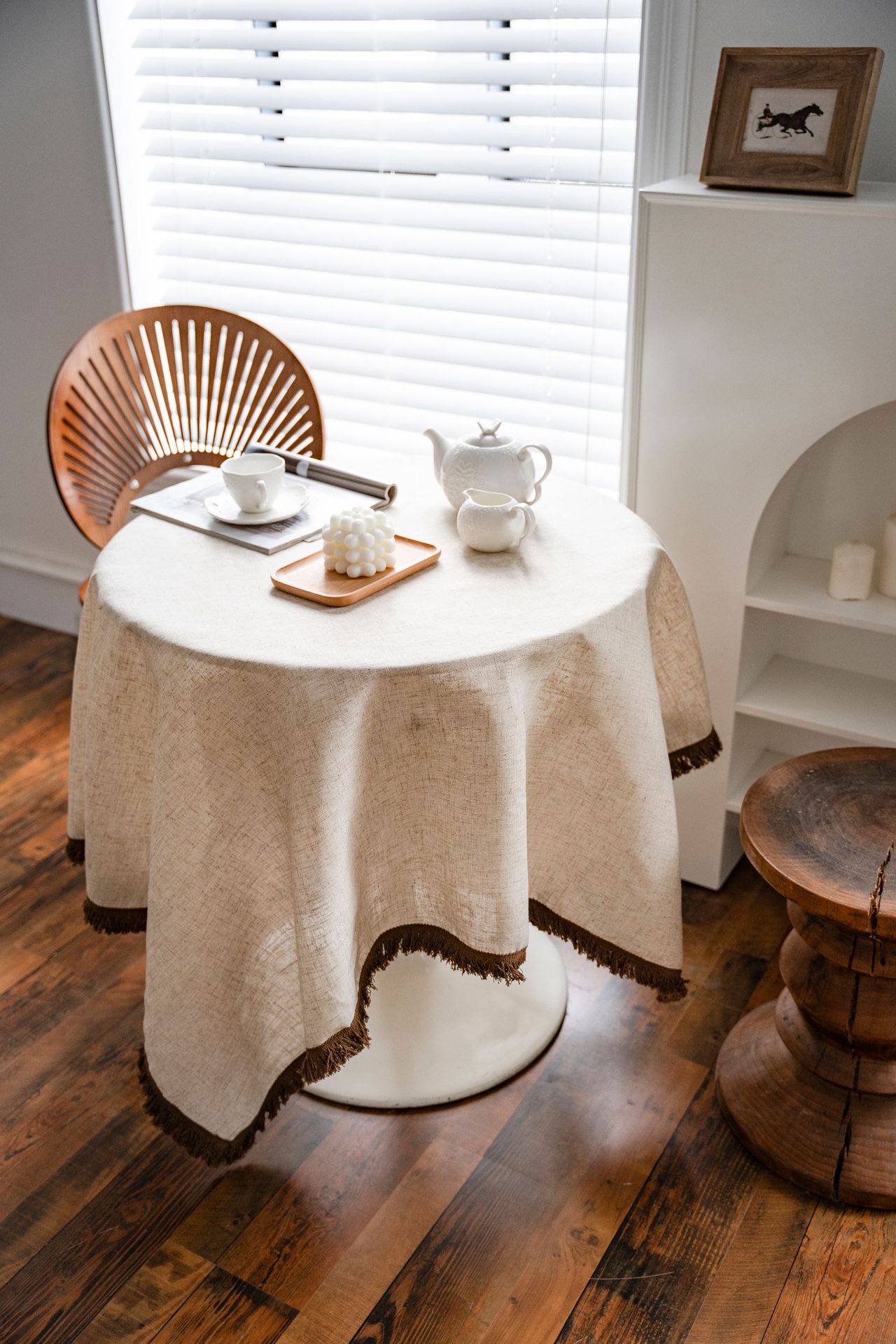 Japanese Style Dinning Table Mat with Tassel Rectangle Table Clothes ...