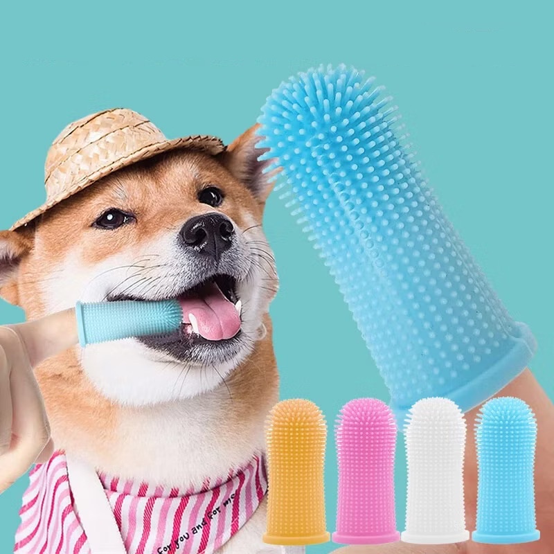 Silicone Finger Toothbrush for Pets - Dog and Cat Toothbrush | Shopee ...