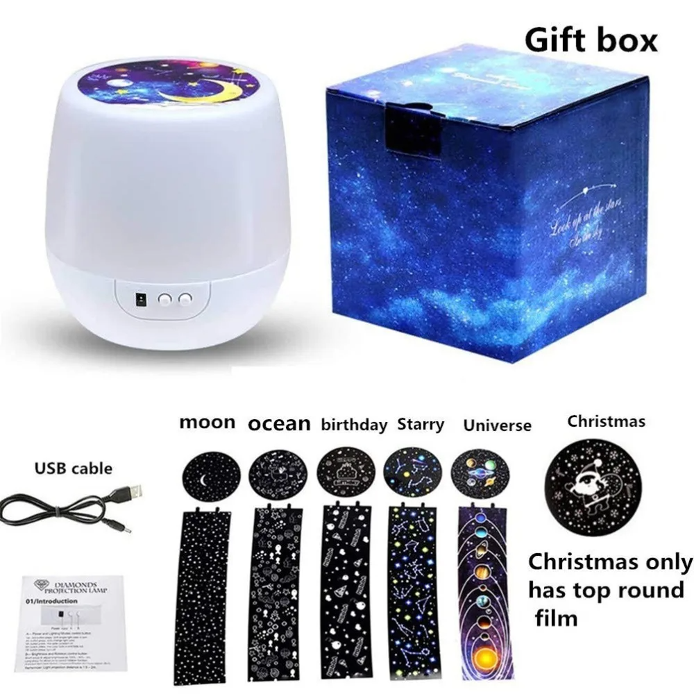 Star projector ornament bedroom night light rotating constellation ...
