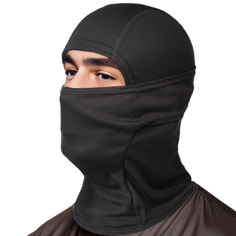 Motorcycle Black Balaclava Breathable Full Face Mask for Sun Protection ...