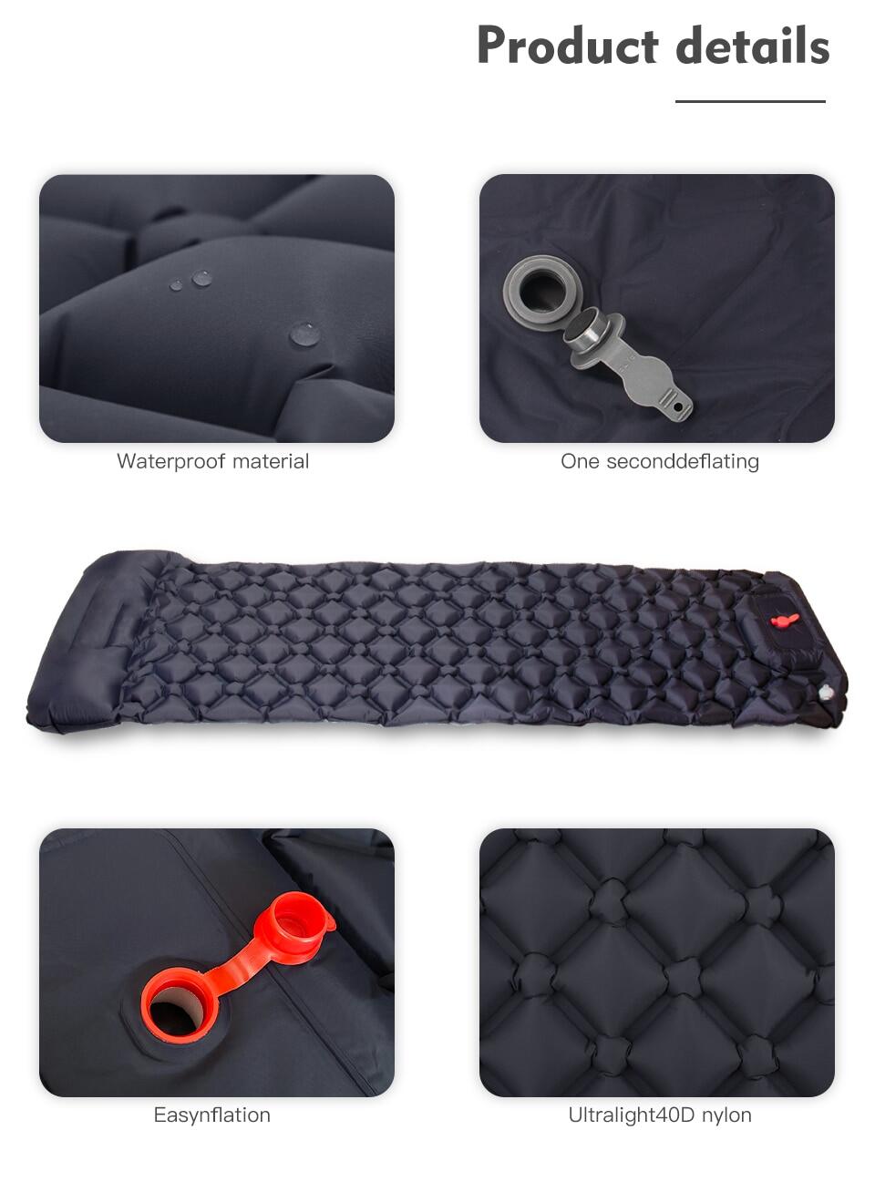 Outdoor inflatable mattress large space waterproof moisture-proof ...