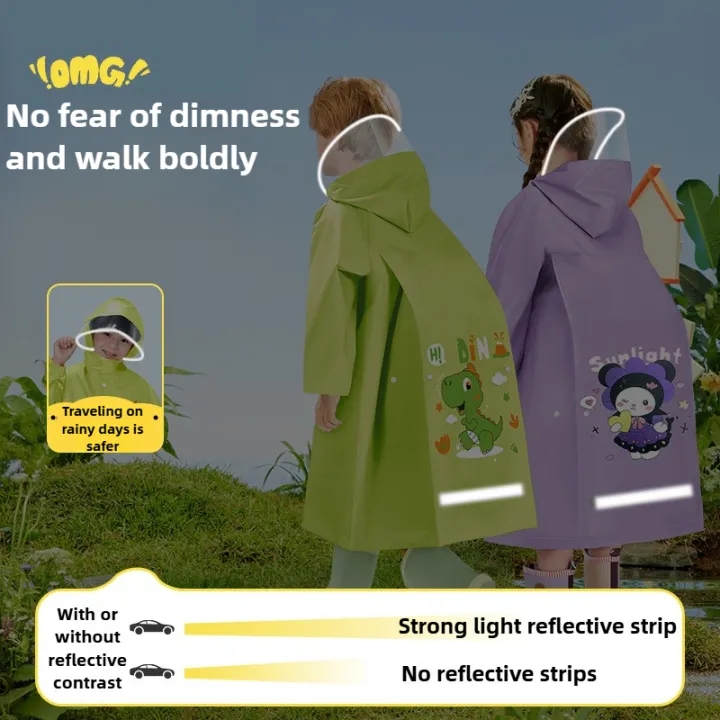 Cute Children's Raincoat High Quality Kawaii 3D Cartoon Design ...