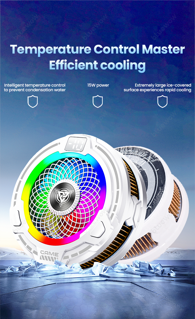 BlueWow 15W 【x110】Mobile phone radiator Game radiator Cooling radiator Mobile phone cooling fan ...