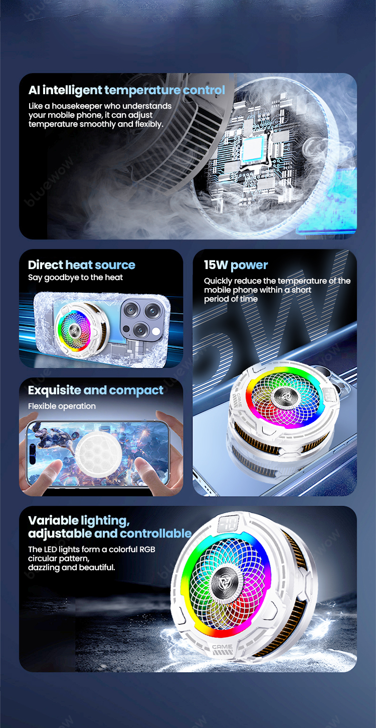 BlueWow 15W 【x110】Mobile phone radiator Game radiator Cooling radiator ...