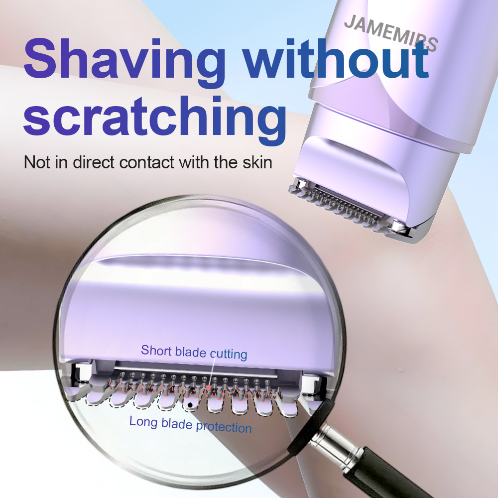 JameMirs Electric Epilator Woman Cordless Hair Removal Depilator Shaver ...
