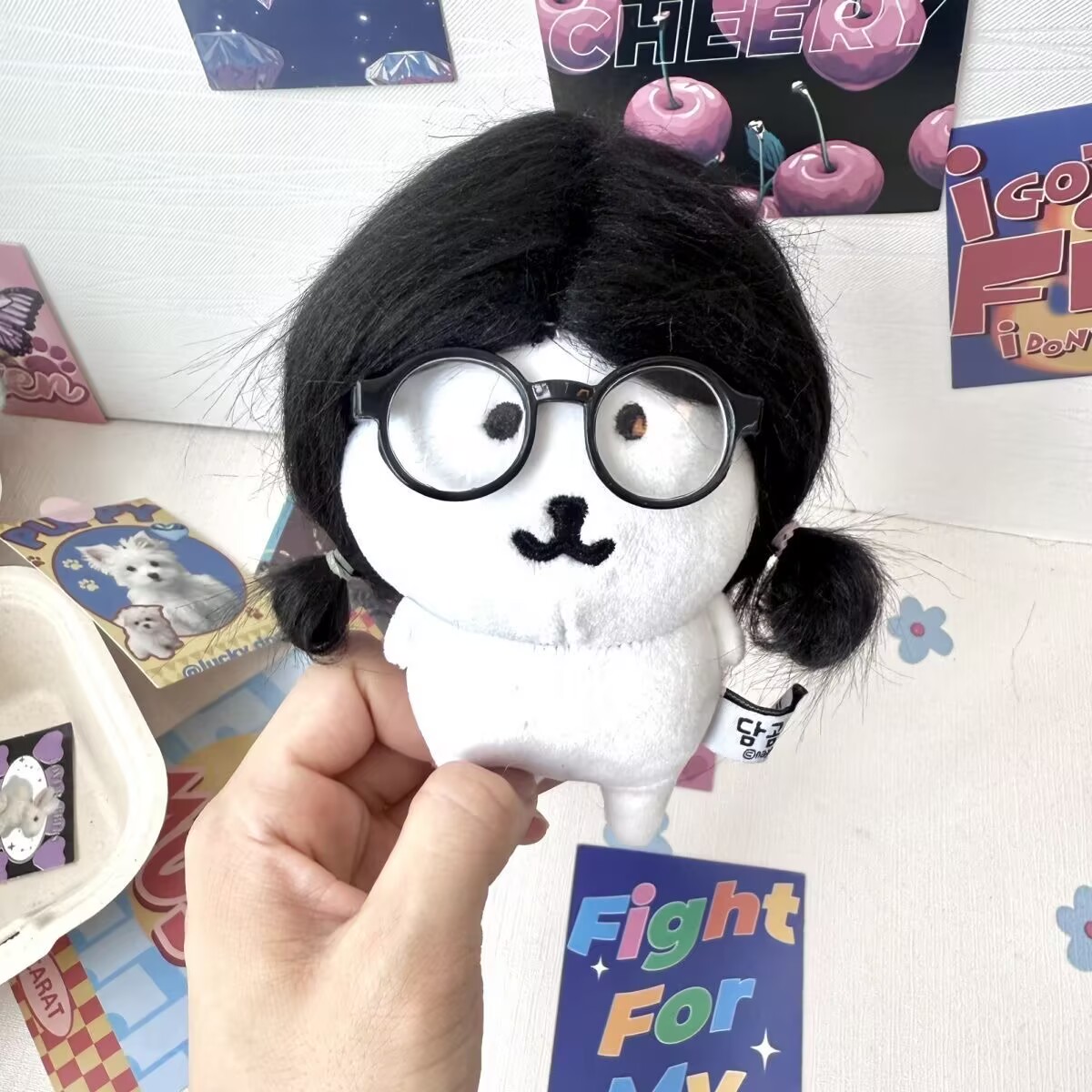 Self-Laughing Bear Wig 10cm 13cm Headgear Cotton Doll Chii Xiaoba ...