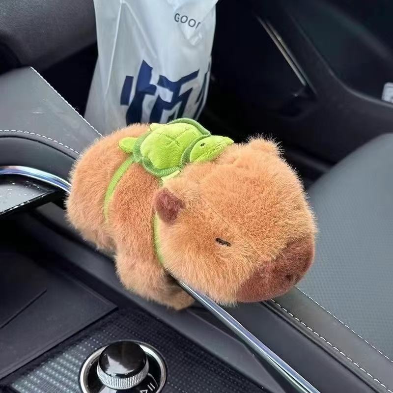 Capybara Plush (17cm) Bracelet Slap Band & Turtle Backpack – Cute Soft ...