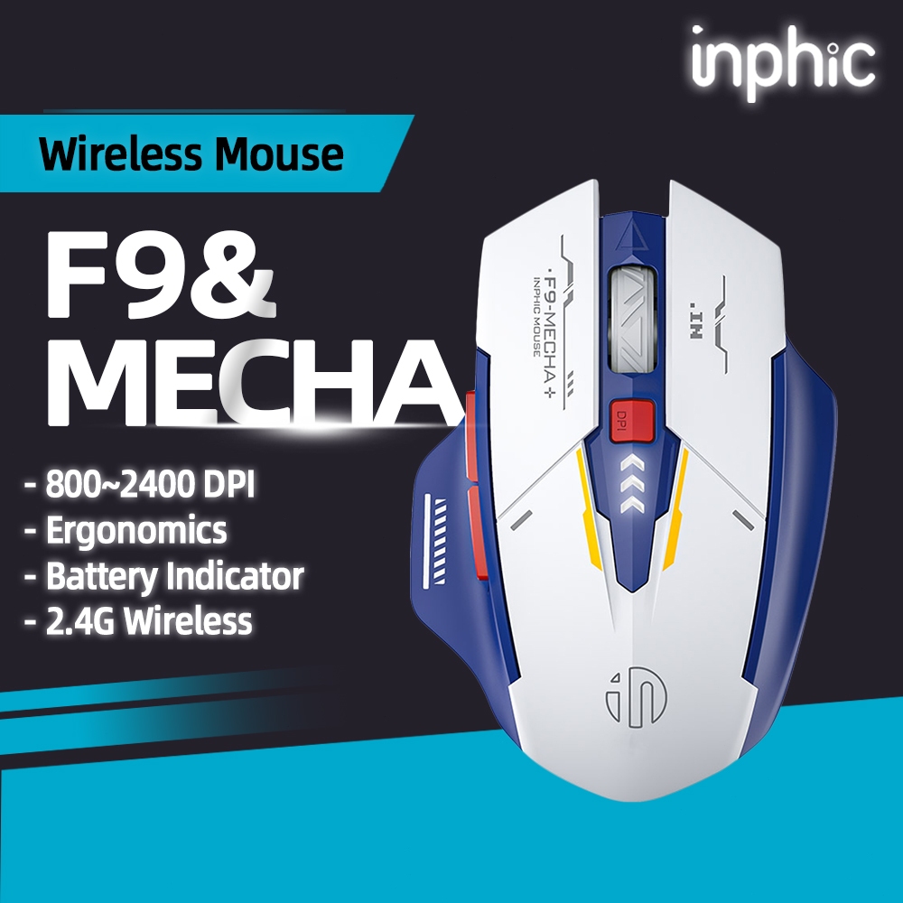 INPHIC A9 Bluetooth 5.0 4.0 Wirelss Mouse Gaming 2400dpi Silent Rechargeable Mouse For PC ...