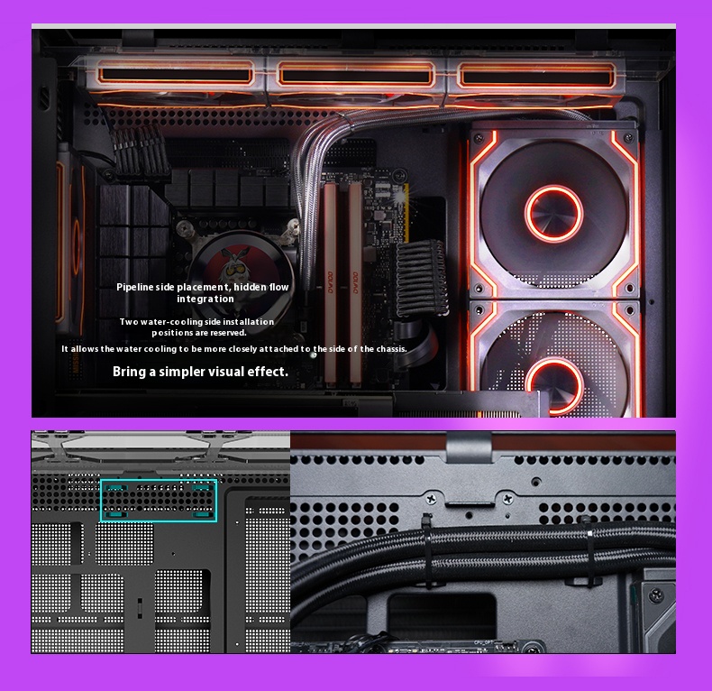 X-GAMERX Future Computer Cases Wings LCD Edition Black Seaview Room ...