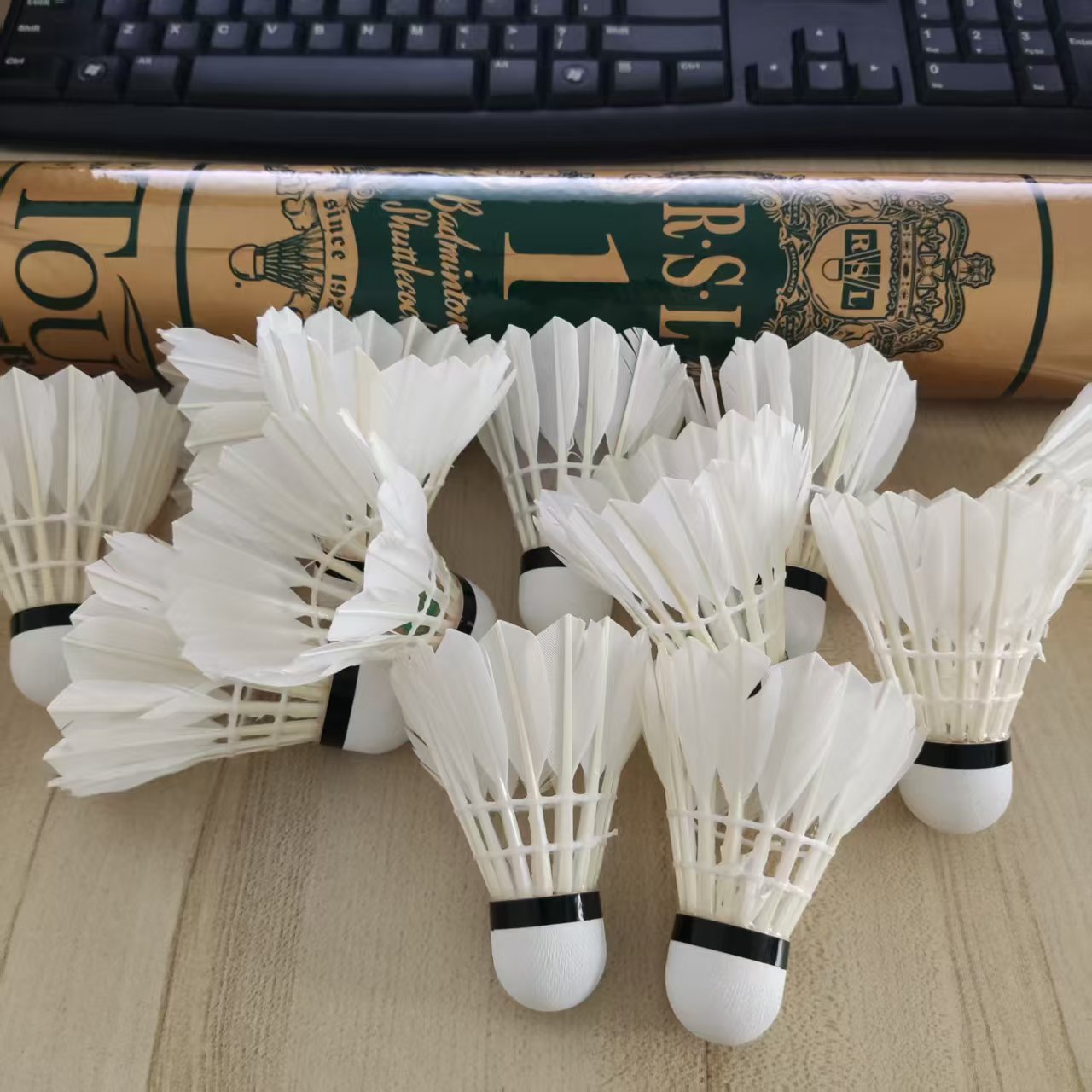 12pcs RSL Gold No.1 High Quality Goose Feather Shuttlecocks | Shopee ...
