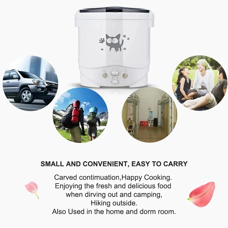 Truck portable rice cooker Car mini multi-function rice cooker 24V 1L ...
