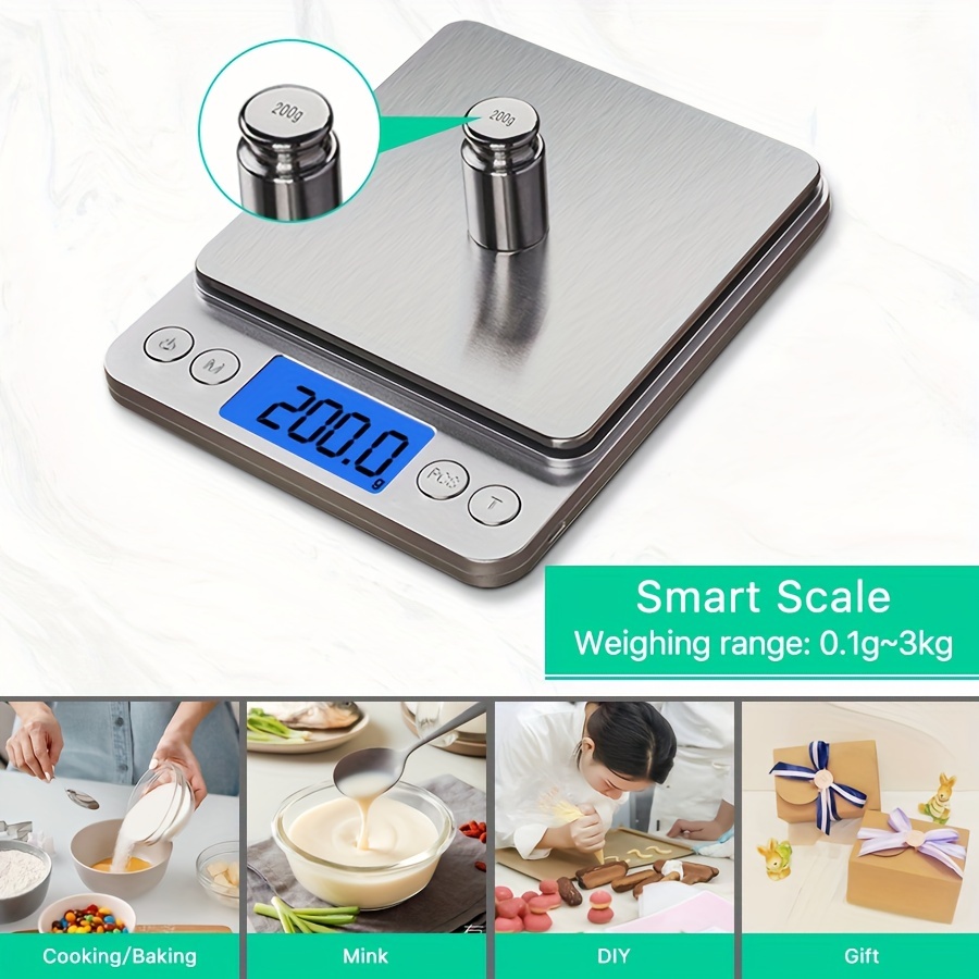 Mini Digital Scale for Jewelry, Cooking, and Baking; Has A Backlit ...