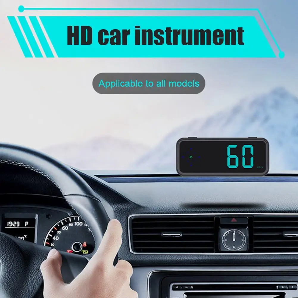 Universal Mini LED Digital Speedometer GPS Car HUD Head Up Display KMH ...
