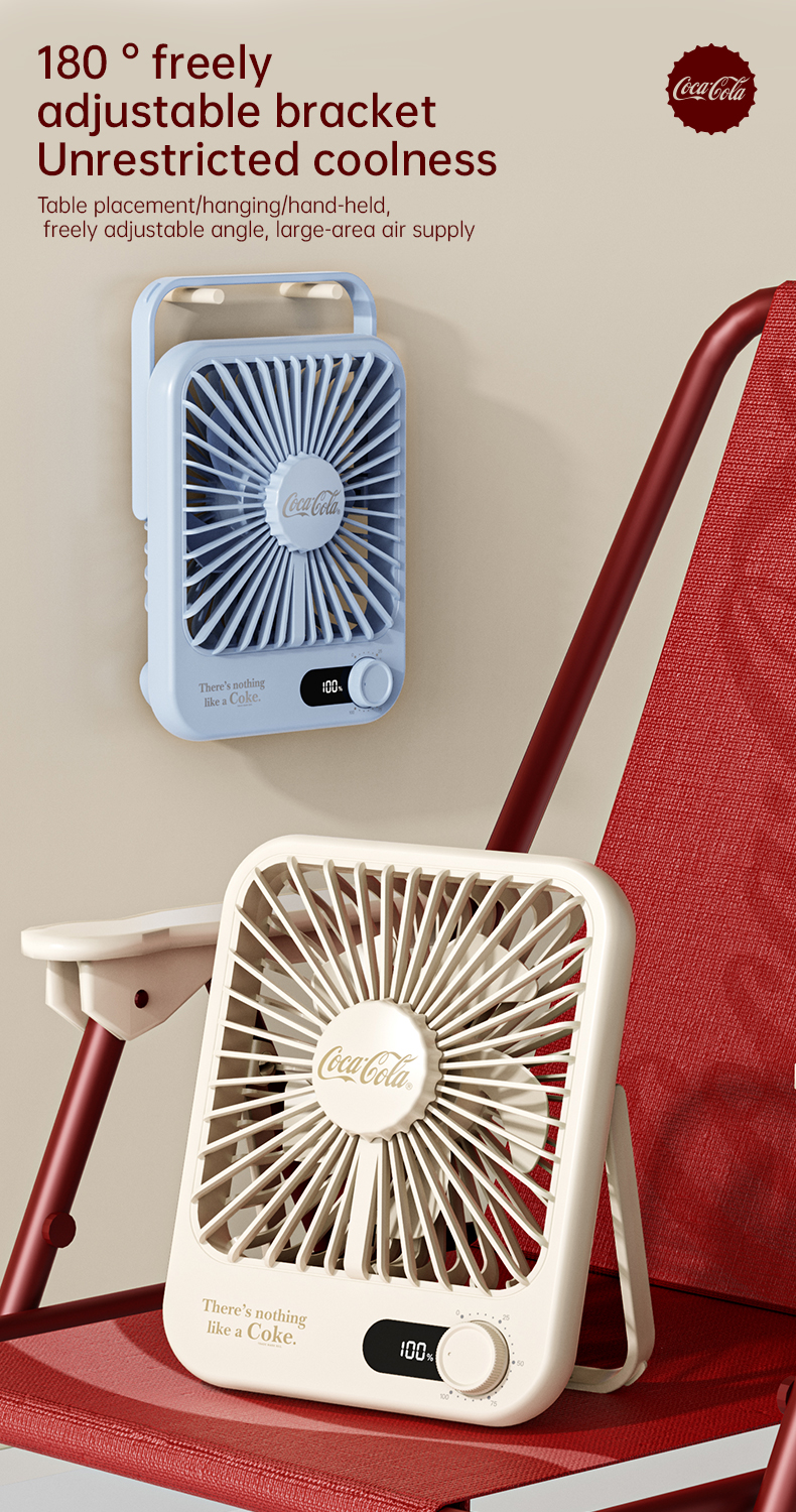 Coca-Cola C3 outdoor co-branded small fan with five-speed adjustable ...
