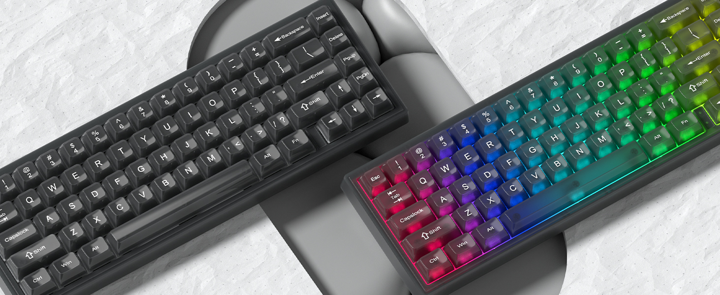 Transparent Matte Pink 115 Keys MDA Profile Keycaps Set for Cherry MX ...
