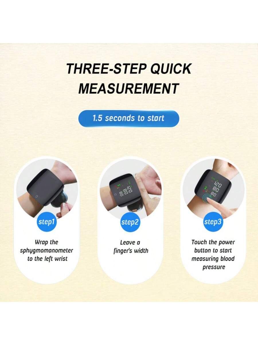 AIQUE Rechargeable Wrist Blood Pressure Monitor High BP Blood Pressure Machine A01 | Shopee ...