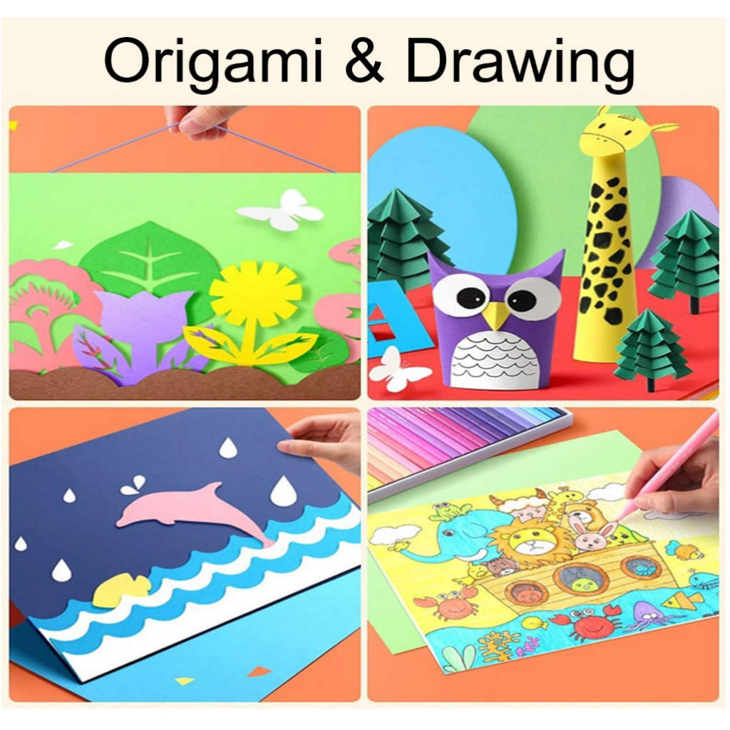 100Pcs Colored A4 Copy Paper 10 Different Colors Crafting Decorating ...