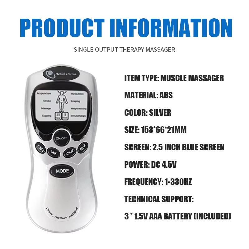 EMS 4Pads Massage Machine with Digital Display for Muscle Stimulation ...