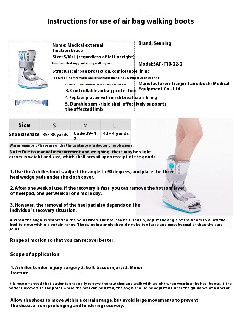 Walking boot Achilles tendon boots aircast air pump ankle joint ...