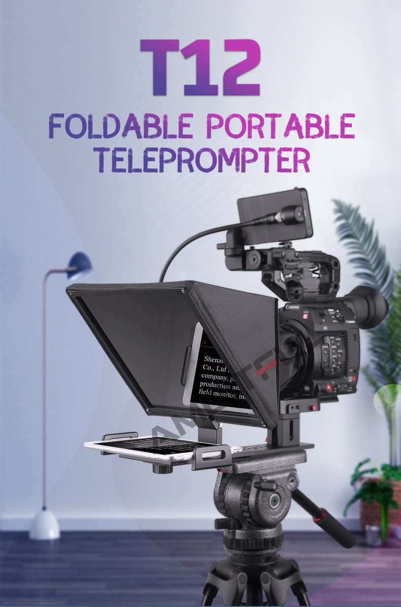 Bestview T12 Foldable Portable Teleprompter Camera SLR Phone Recorded ...