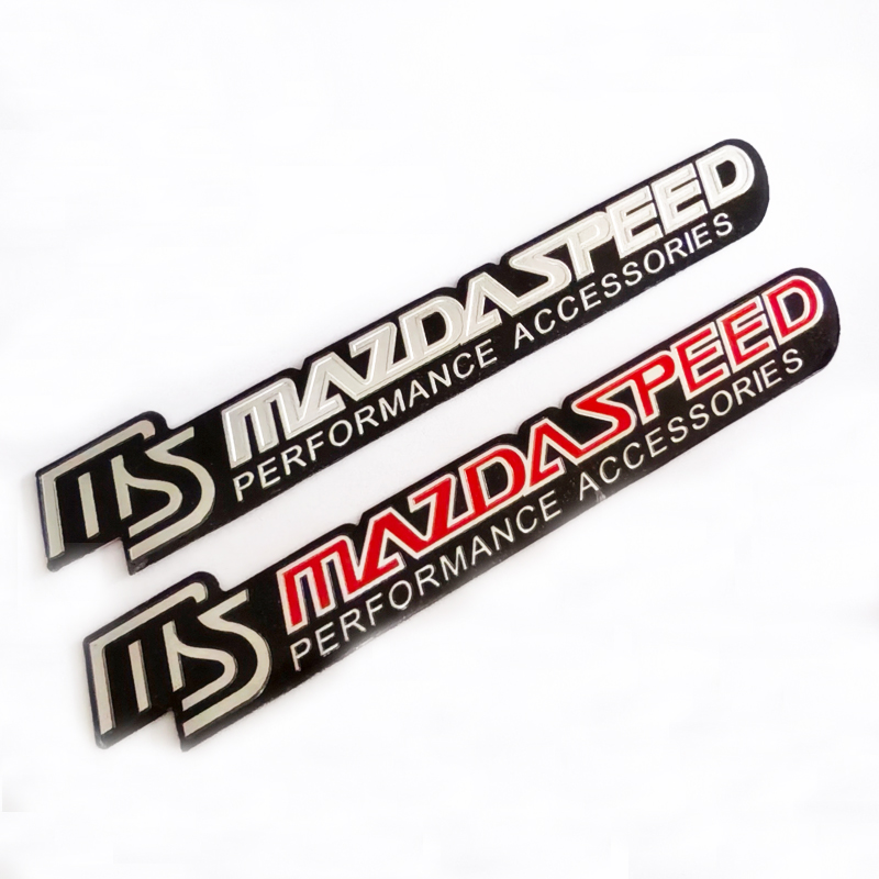 1 x Aluminum MS MAZDASPEED Letter Car Auto Side Rear Emblem Sticker ...